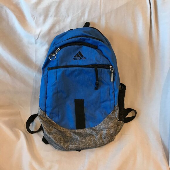 adidas | Bags | Adidas Blue Grey Backpack | Poshmark